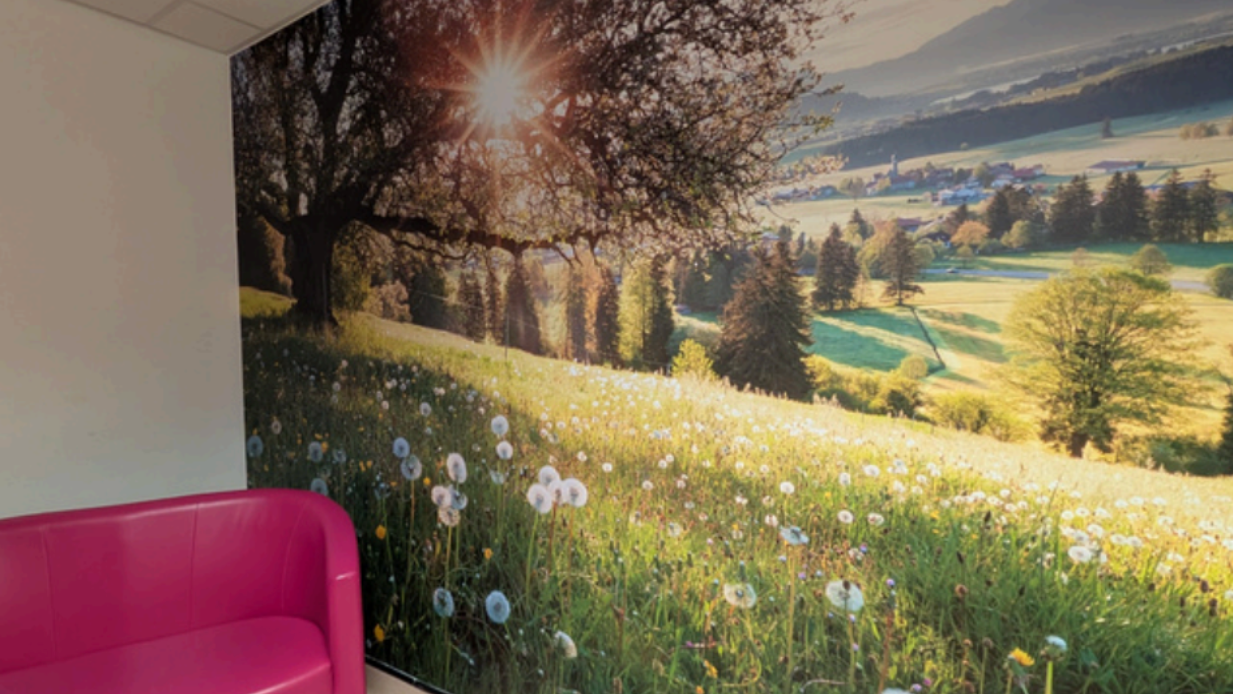 Cancer ward room transformed into calming space