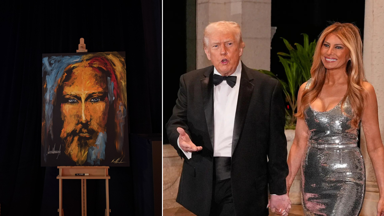 'Something very special': Live Jesus portrait auctioned at Trump's Mar ...