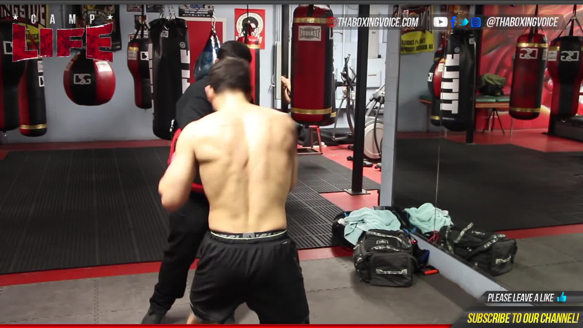 Danny Garcia Camp Life Angel Garcia Doing Pad Work With Winning Pads ...