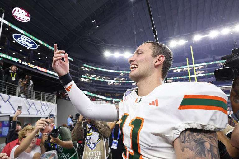Carson Beck reacts to Cotton Bowl upset win with 'blacked out' joke
