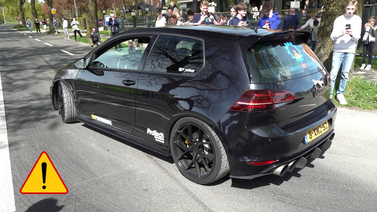Volkswagen Golf 7 R modificata mostra la sua potenza in una drag race