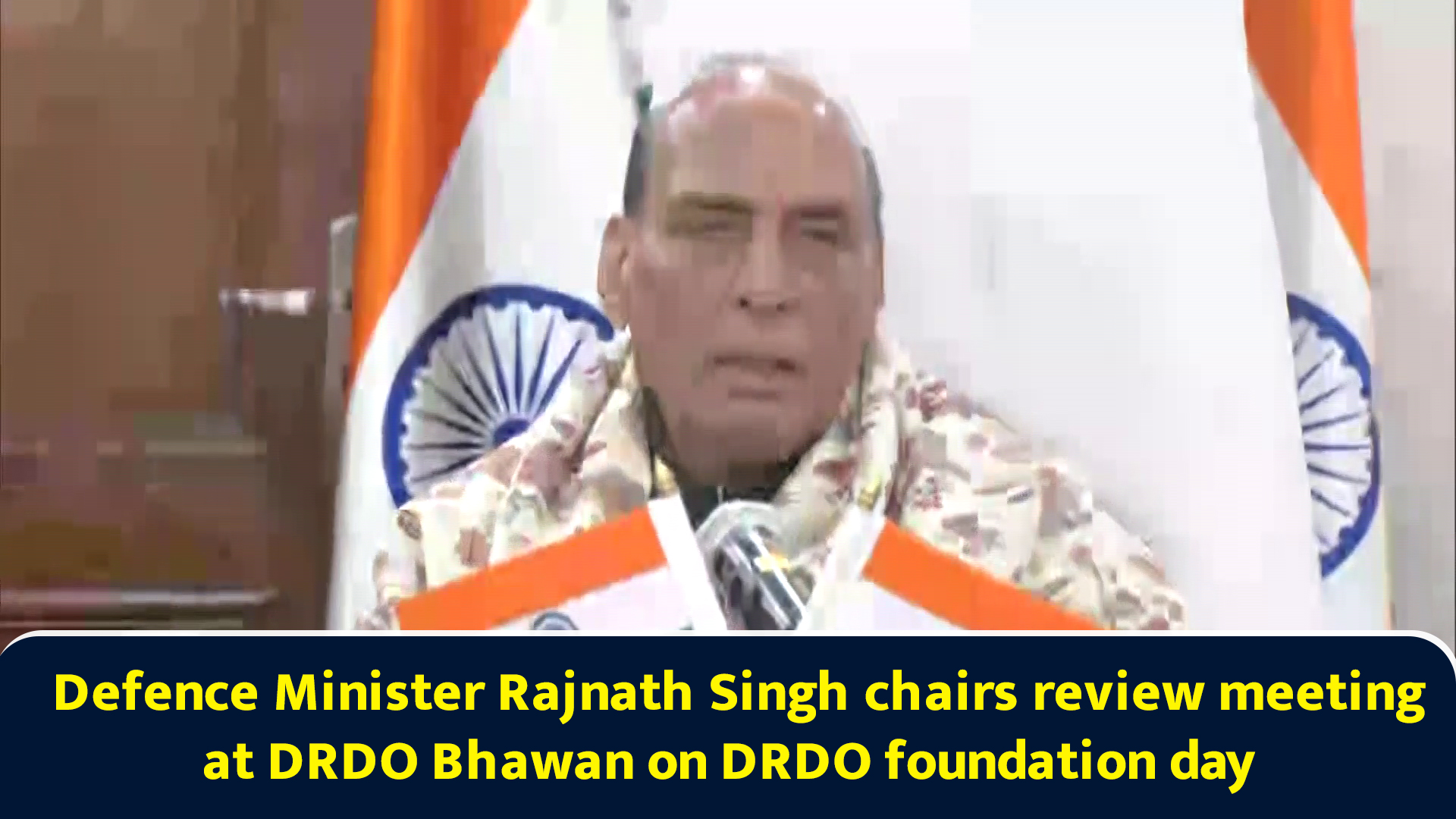 Defence Minister Rajnath Singh chairs review meeting at DRDO Bhawan on ...