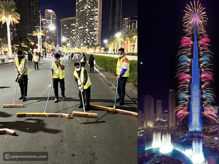 Fireworks ended, clean-up began: 3,000 workers cleaned Dubai overnight