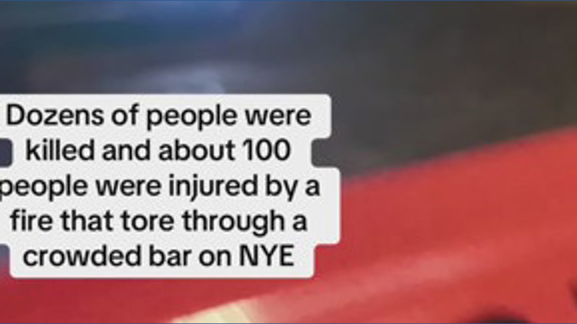 Fire kills dozens of people in Switzerland NYE tragedy