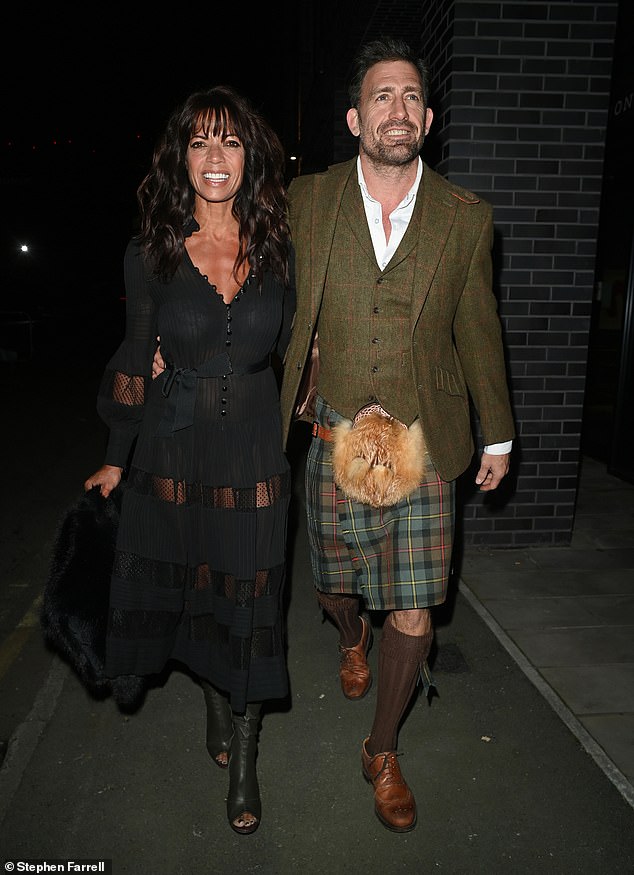 Jenny Powell, 57, and her fiancé Martin Lowe celebrate New Year's Eve ...