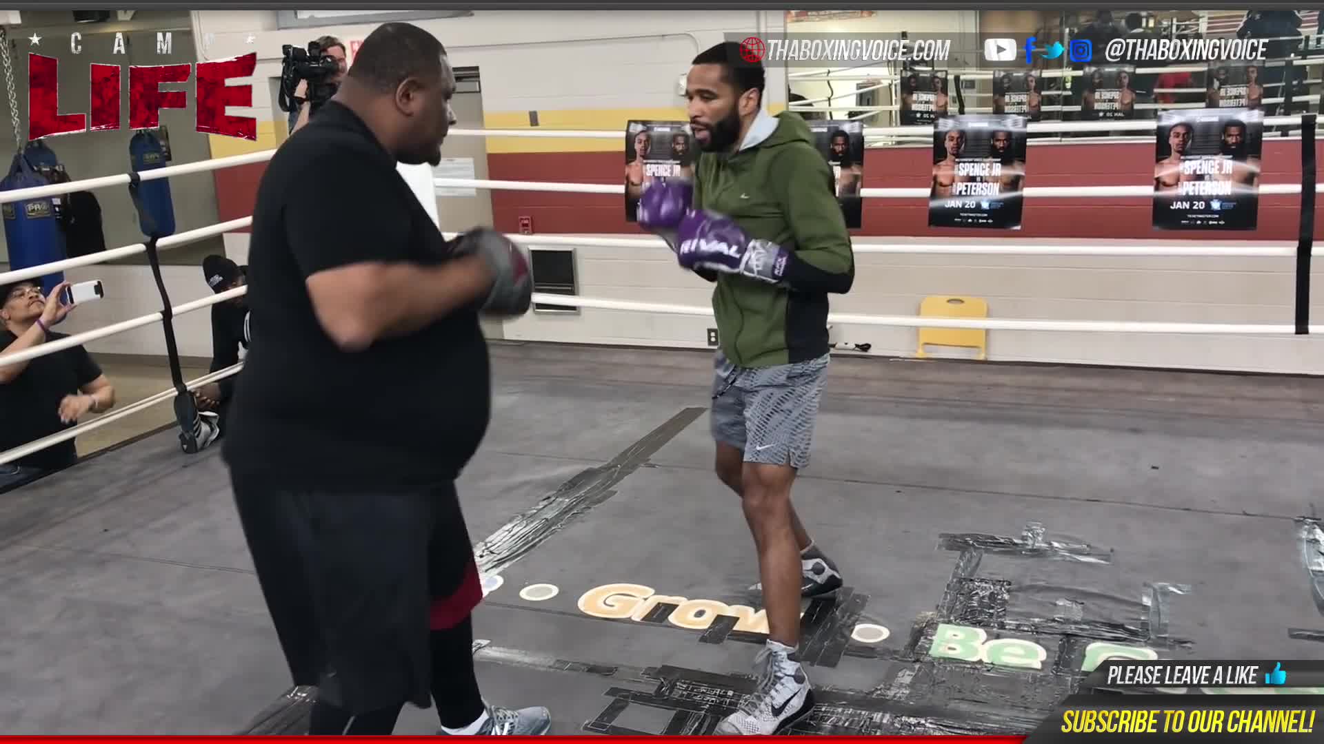 🔴 Camp life Lamont Peterson: Peterson getting pad work with coach ...
