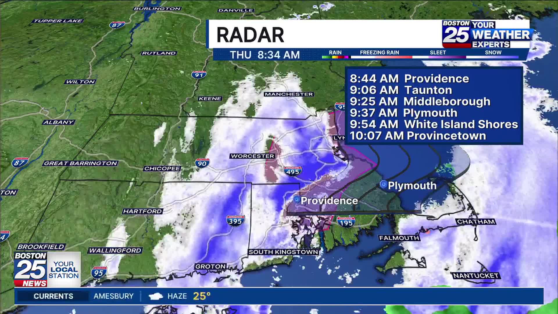 Snow squall warning in effect for parts of Massachusetts