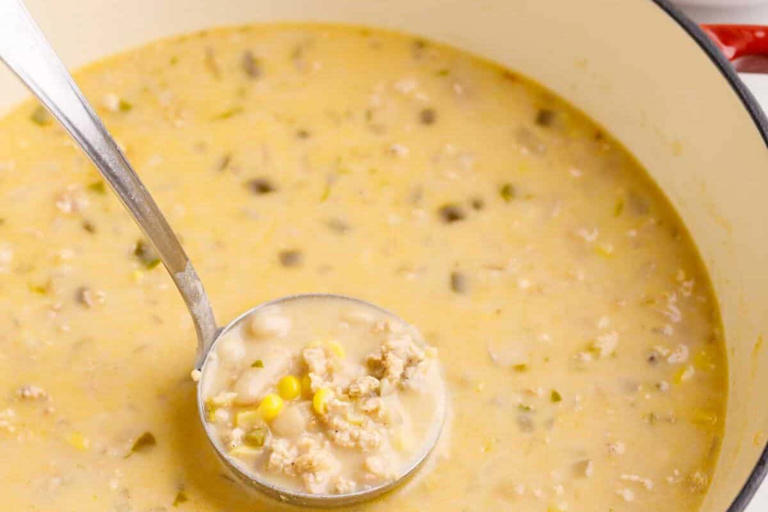 This light and creamy chicken chili is pure comfort in a bowl