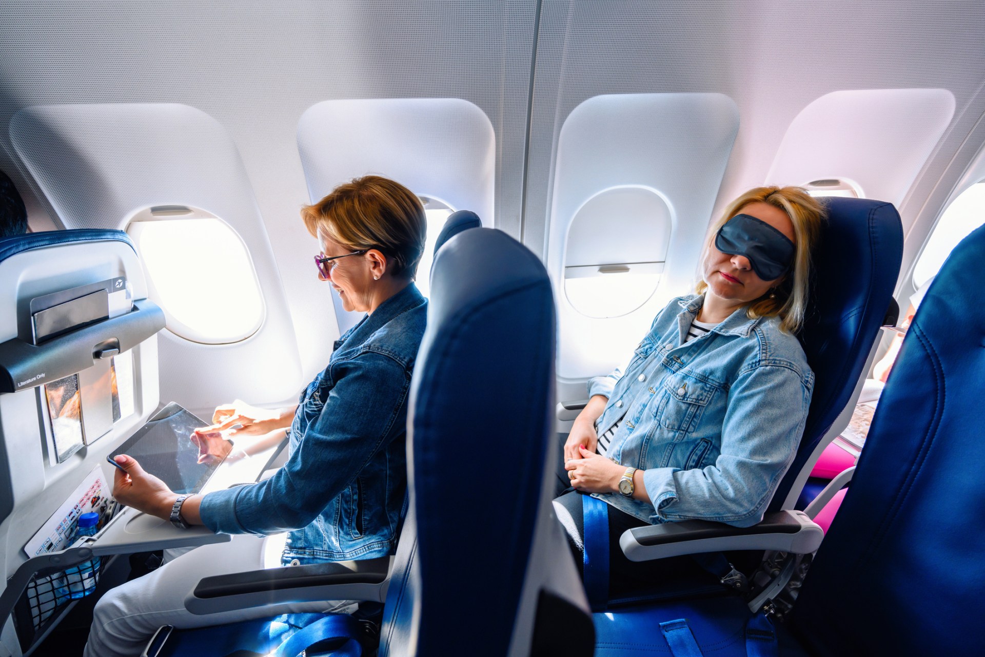 The reason airlines choose blue plane seats