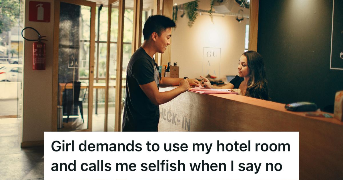 Rude woman brazenly asked a hotel guest to use his room while she ...