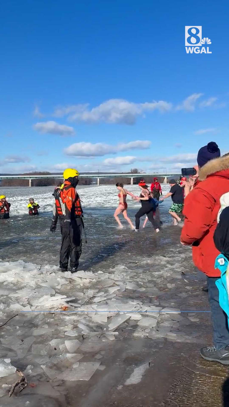 25 DEGREE-DAY | Dozens take plunge in icy Susquehanna for Harrisburg ...