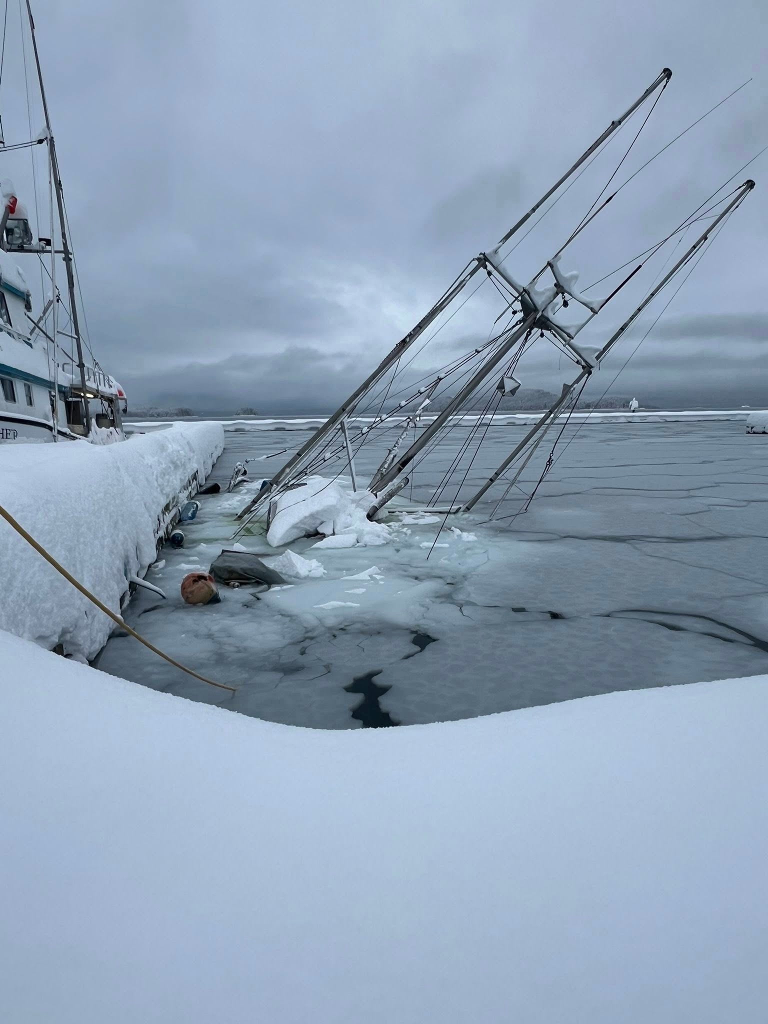 Heavy snow and extreme weather cause sunken vessels and avalanche risk ...