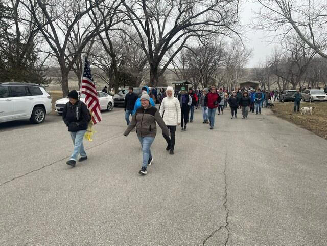 Nearly 150 people turn out for 'First Day Hike' at Tuttle Creek State Park
