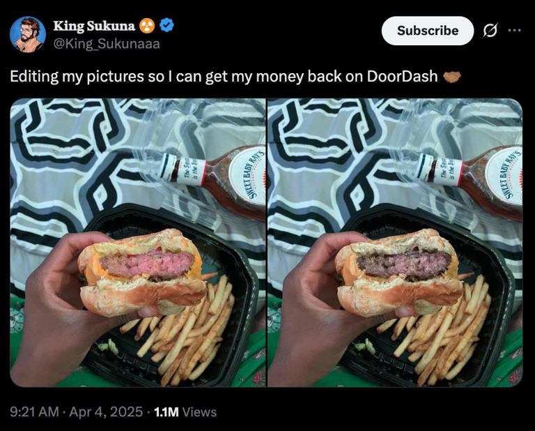 Sneaky customers are using AI to alter pictures of takeout order for a ...