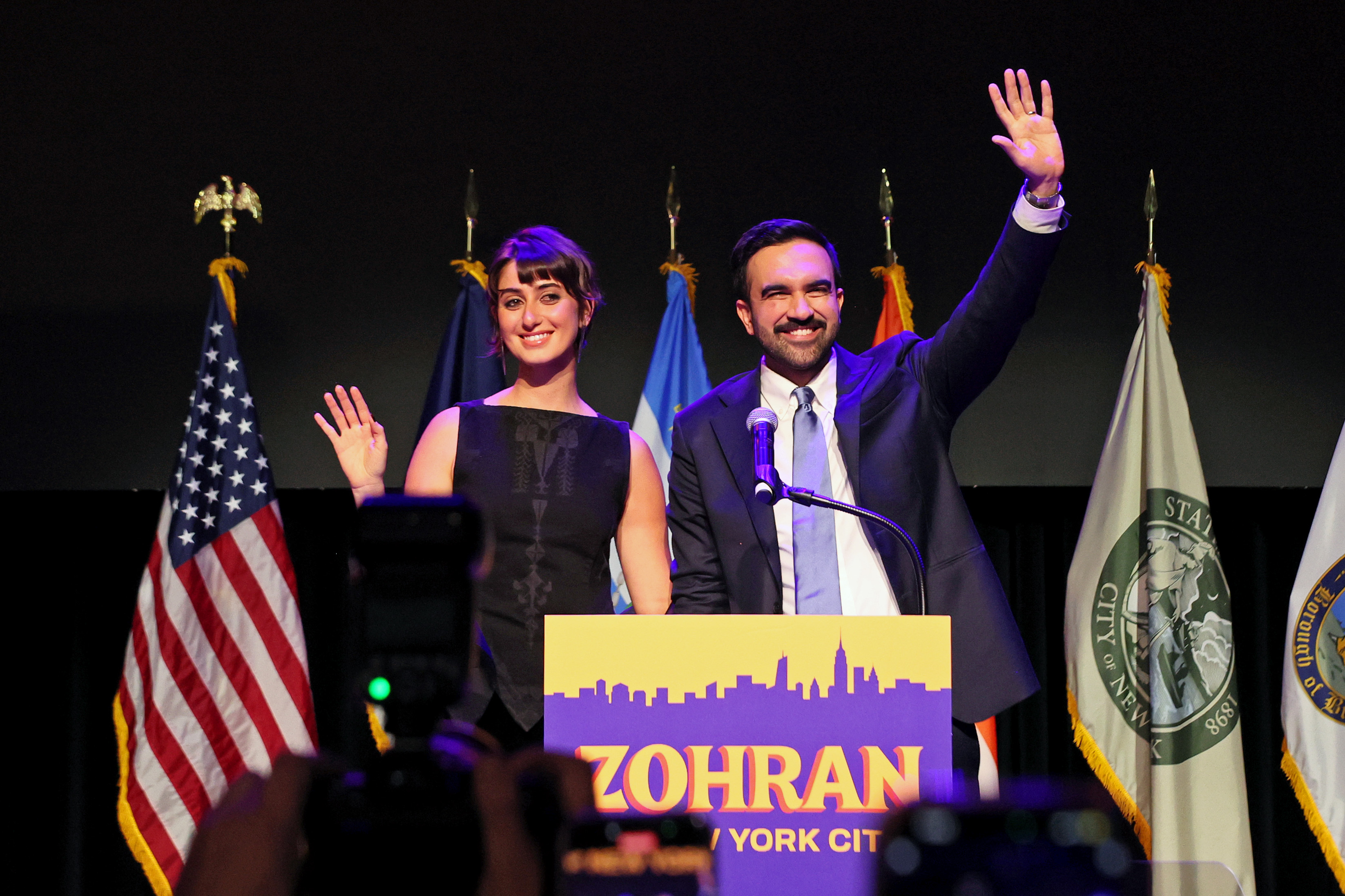 NYC mayor Zohran Mamdani’s wife, Rama Duwaji, bundles up in fur-trimmed ...