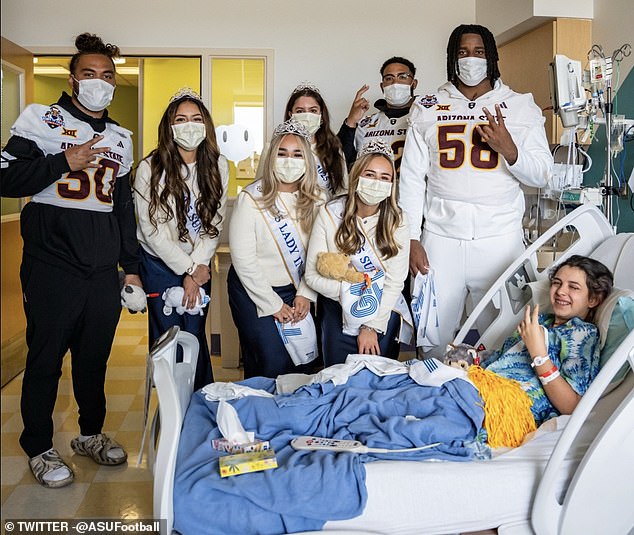 Duke University football team 'ghosts' hospital full of sick children