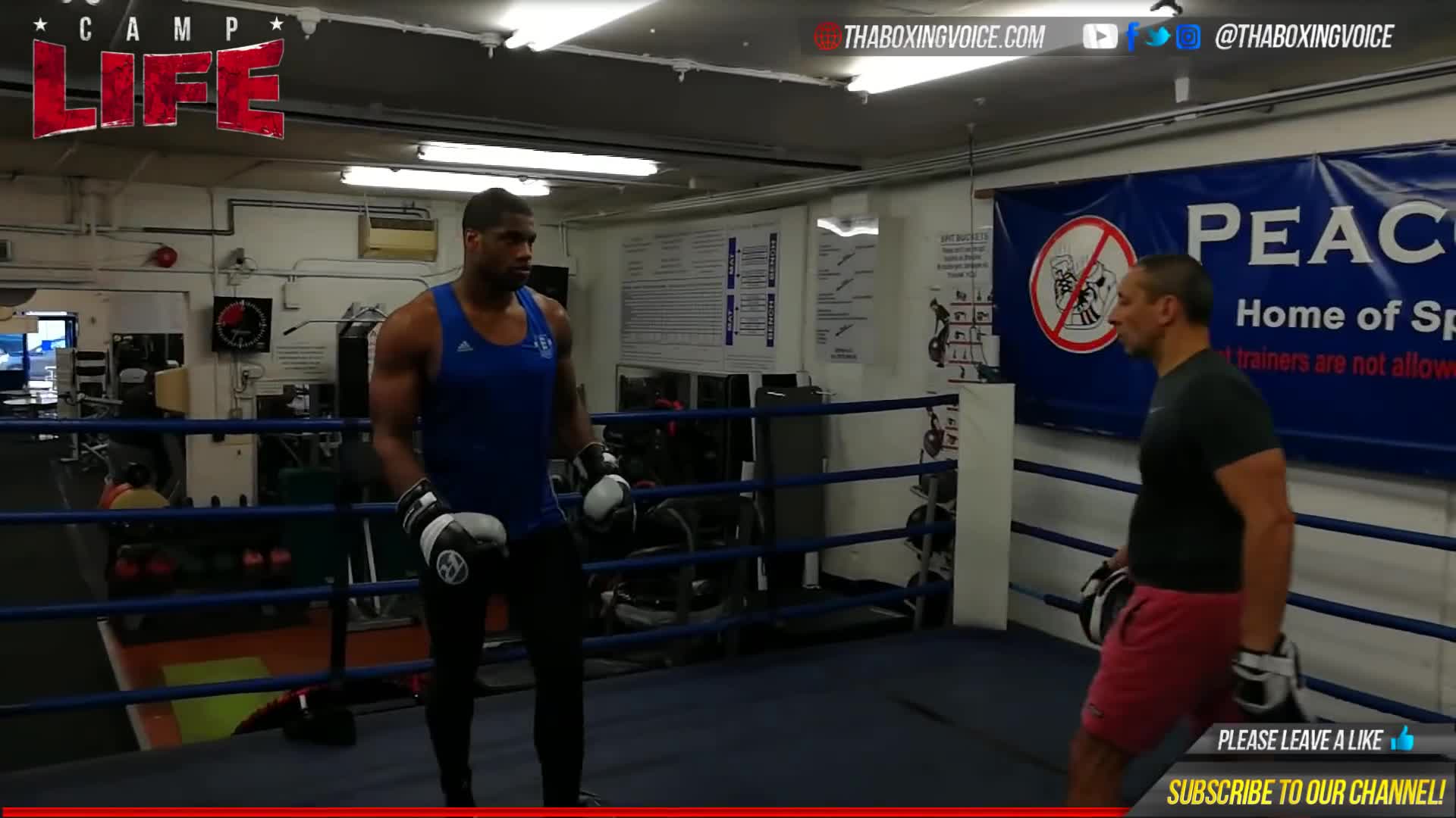 Camp life: Triple D Daniel Dubois smashes the pads with vigorous shots!