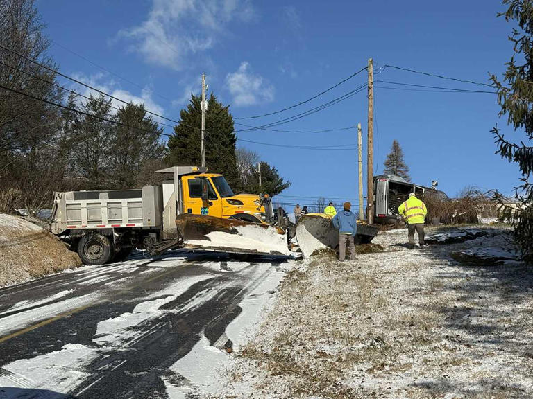 Snowplow involved in crash