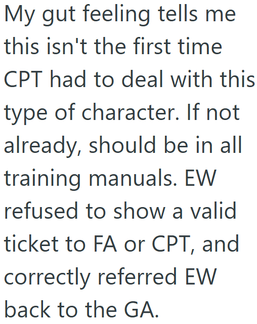 An airline captain had to buy a first class ticket to get to work, but ...