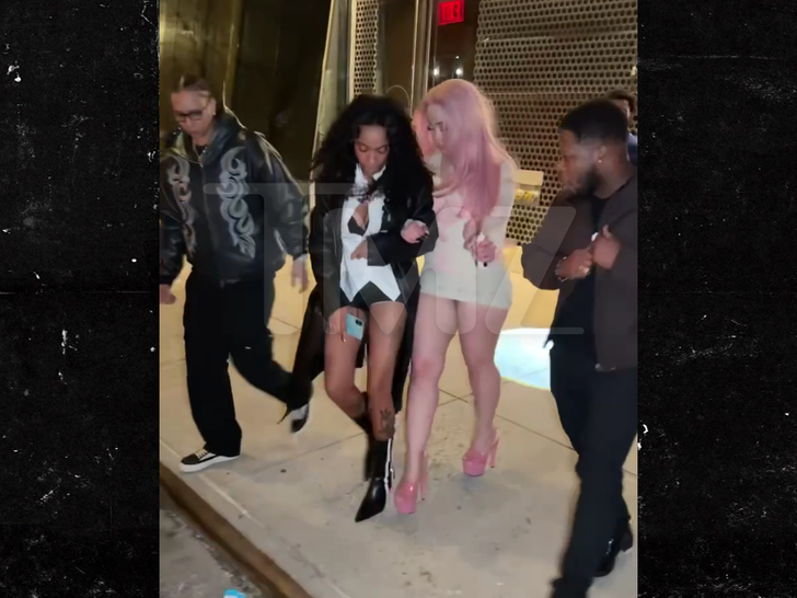 Ice Spice needs assistance leaving NYC club after wild birthday bash