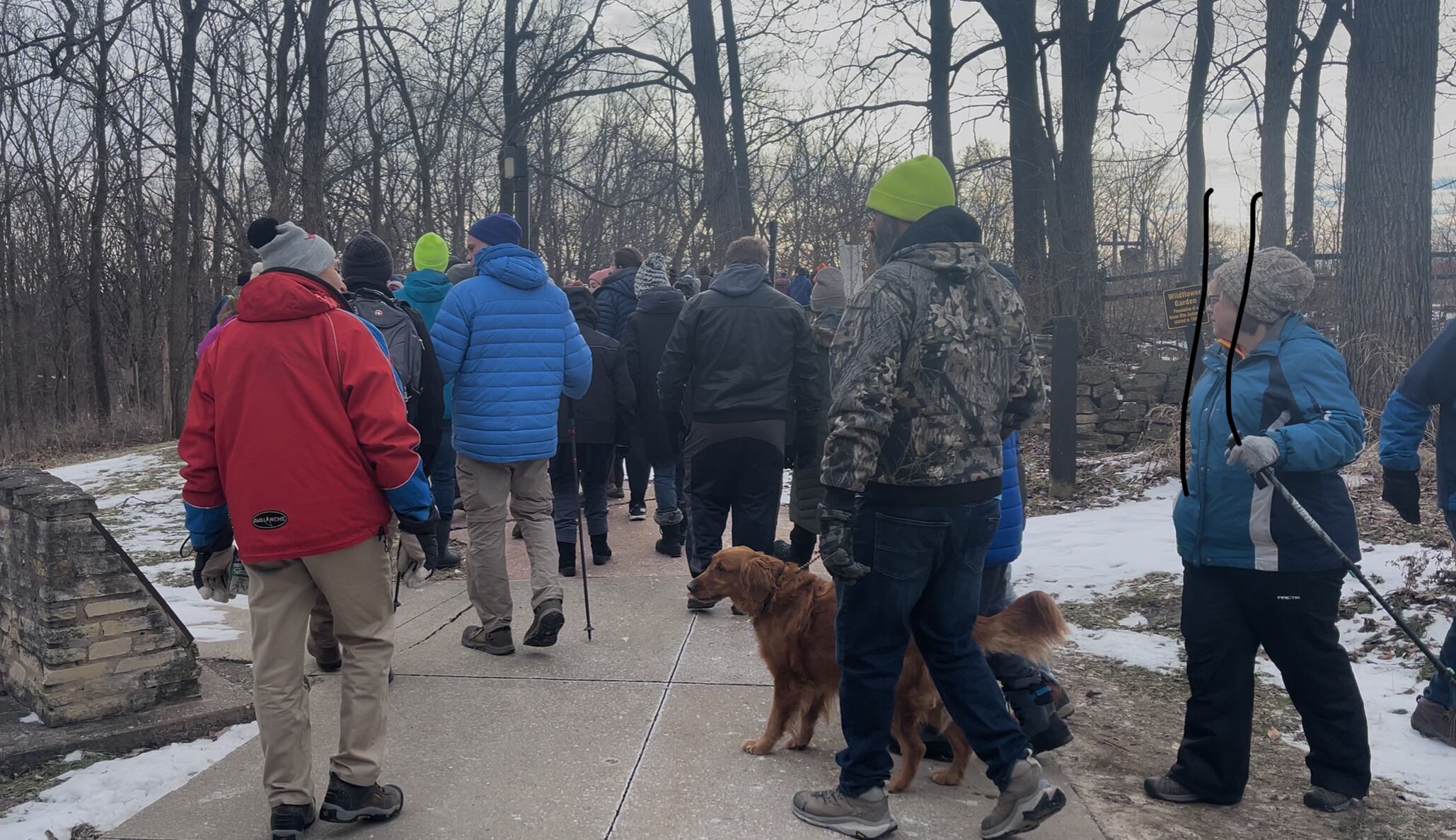 Hundreds brave cold for First Day Hikes