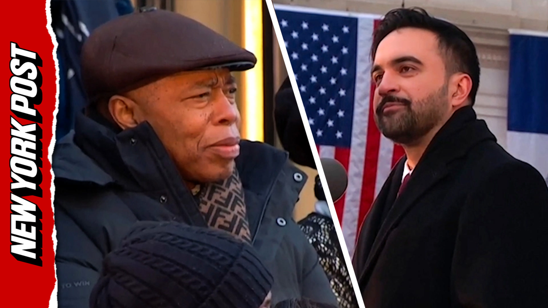 Zohran Mamdani's thank-you to Eric Adams is met with boos from the crowd