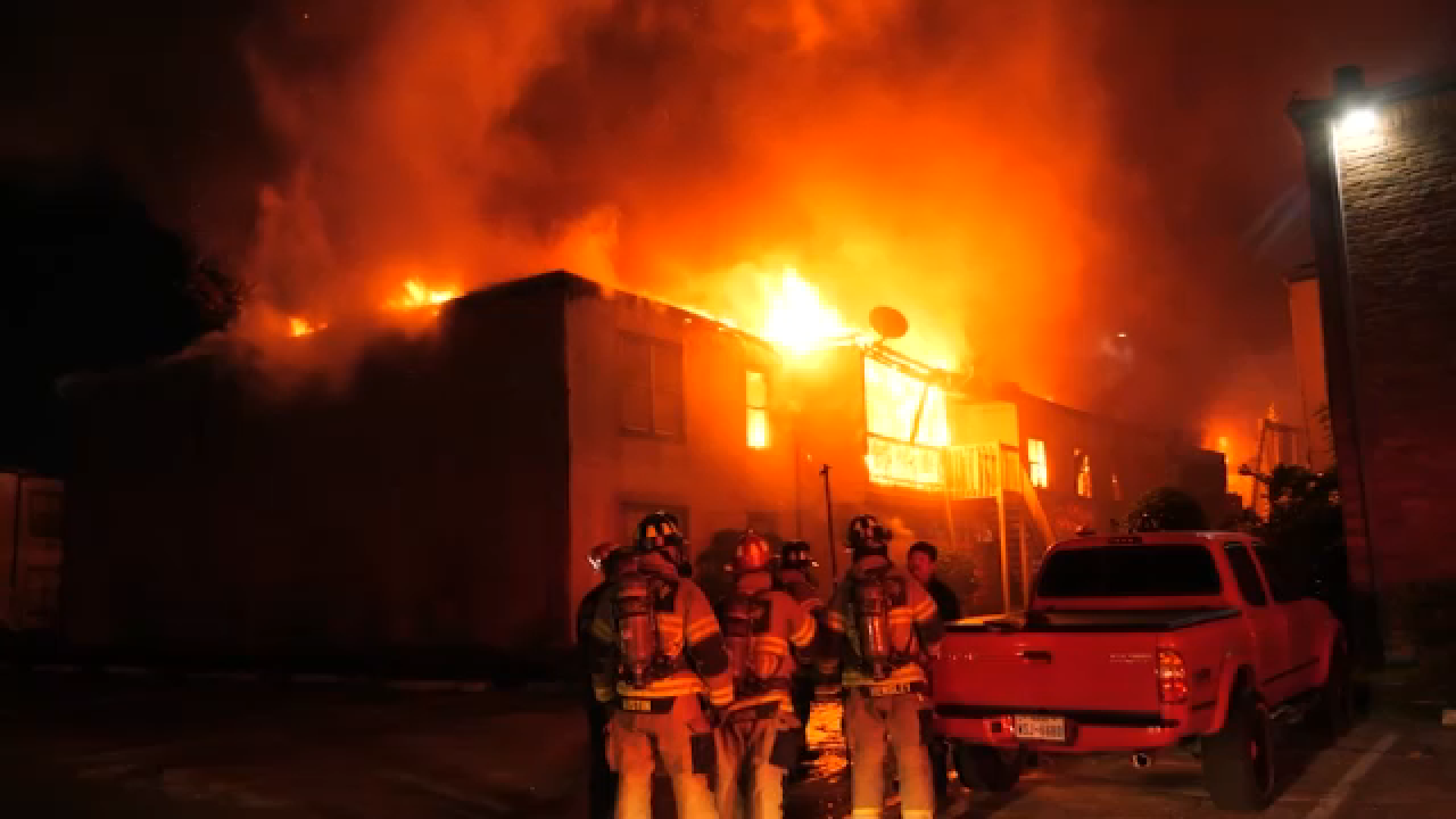 60 people displaced after fireworks likely started large apartment fire ...