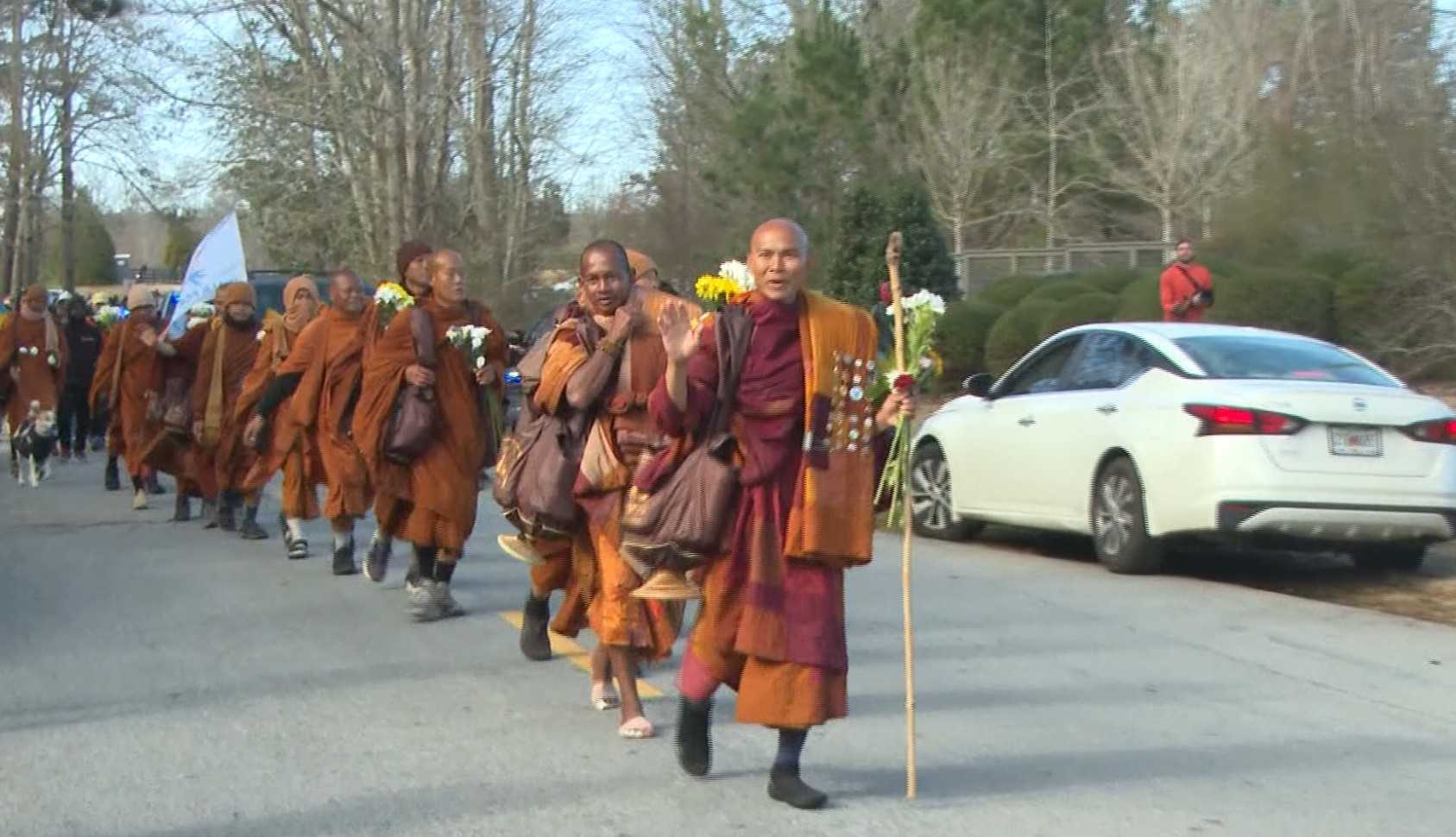 Monks walk for peace: Track them live using this map