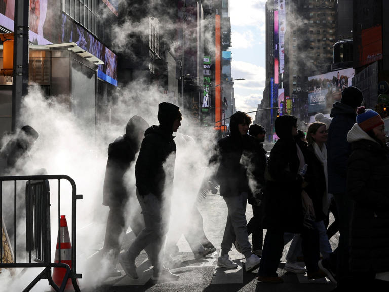 Snow, cold ring in 2026 in Northeast, Southern California under flood ...