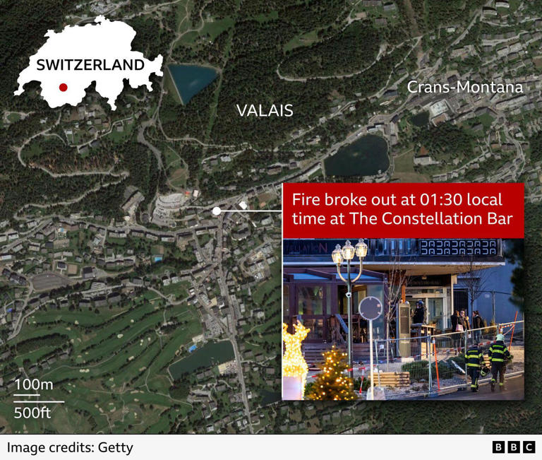 'I hid from a wall of heat': Eyewitnesses describe escape from Swiss ...