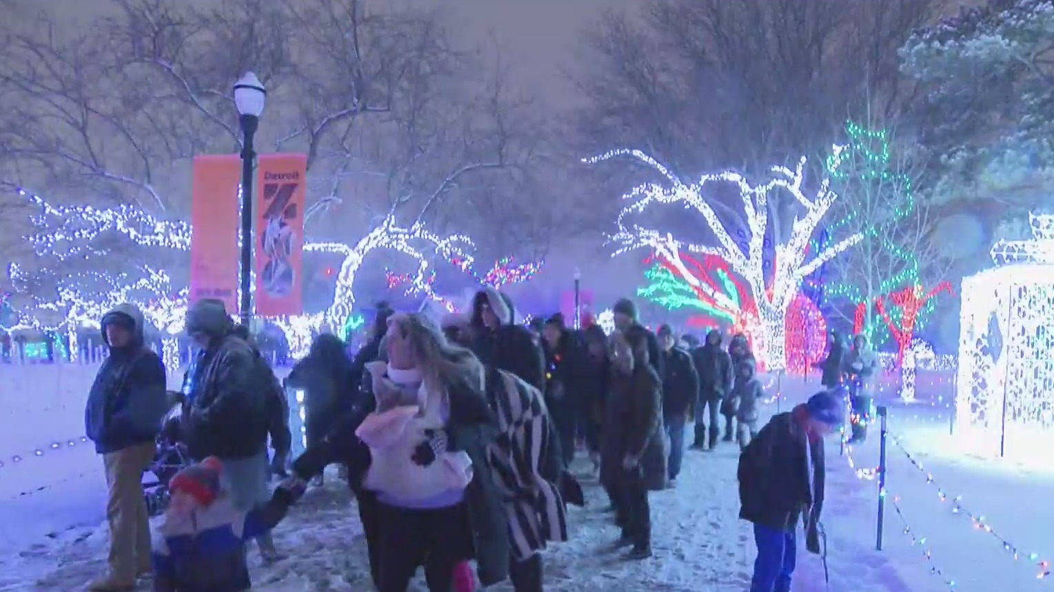 Dozens of families attend Detroit Zoo's 'Zoo Years' countdown