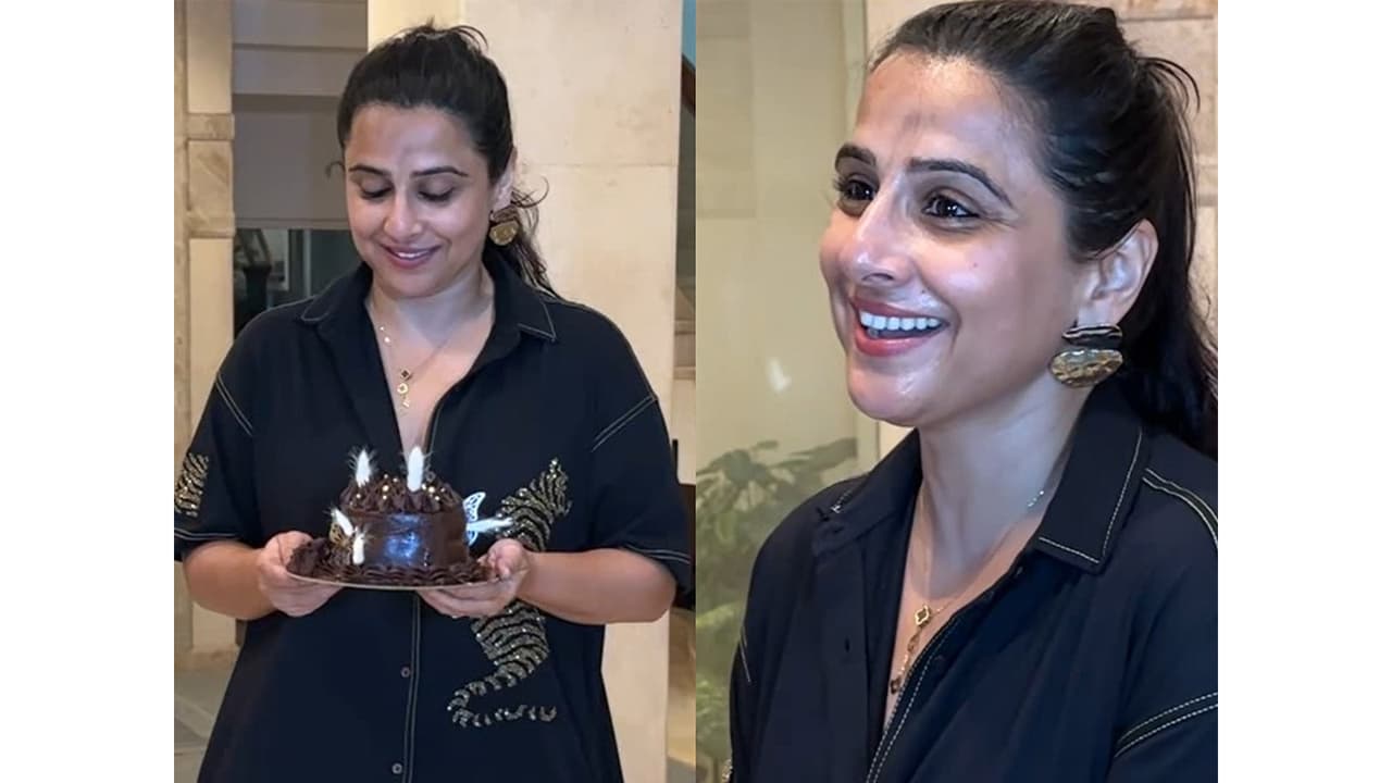 Vidya Balan rings in 47th birthday with paparazzi, wins hearts