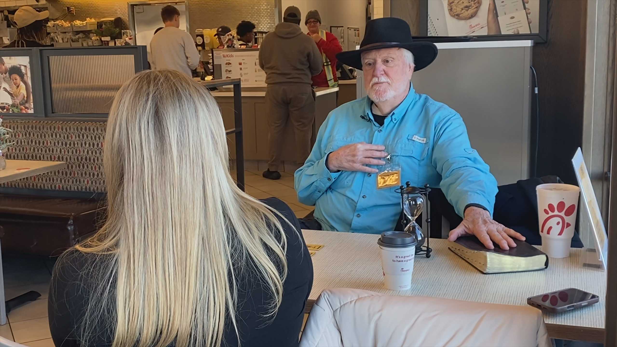 Man offers hope and conversation at Flowood Chick-fil-A