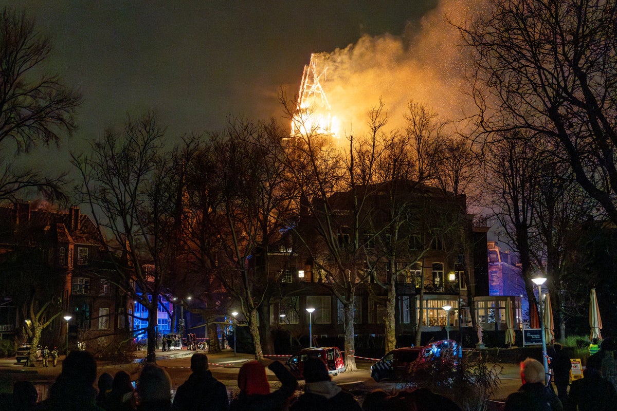 Huge fire tears through iconic 154-year-old Amsterdam church