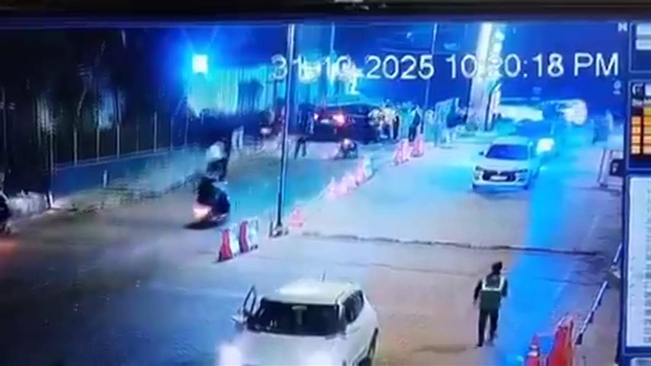 On Cctv Speeding Car Rams Girl On Pavement In Bengaluru She Survives