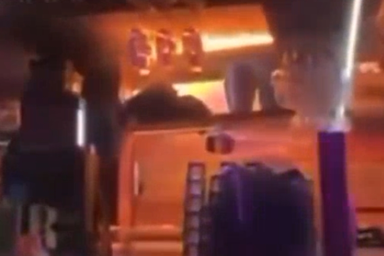 Footage appears to show moment fire breaks out at Le Constellation bar