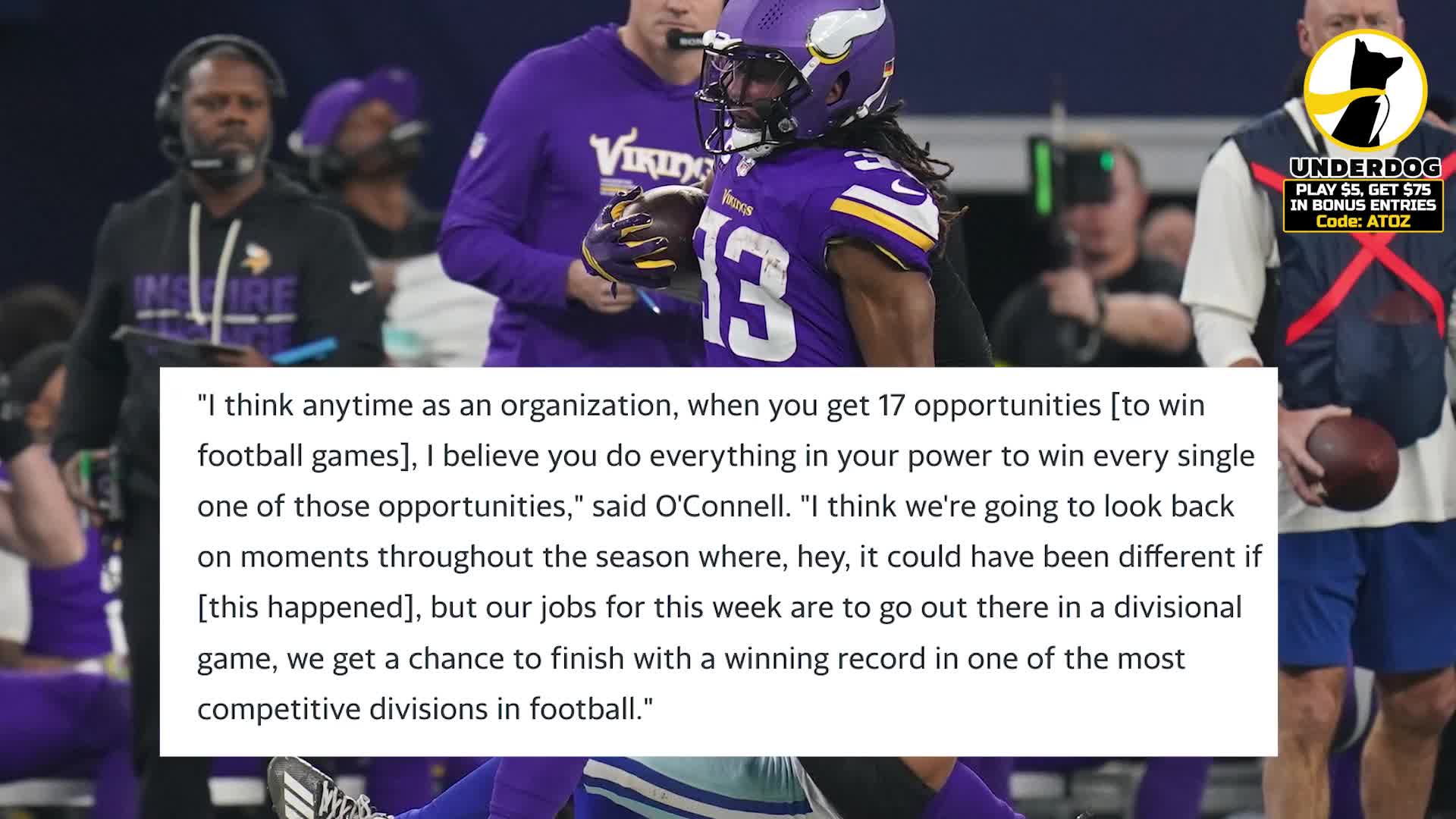 Vikings winning vs draft position