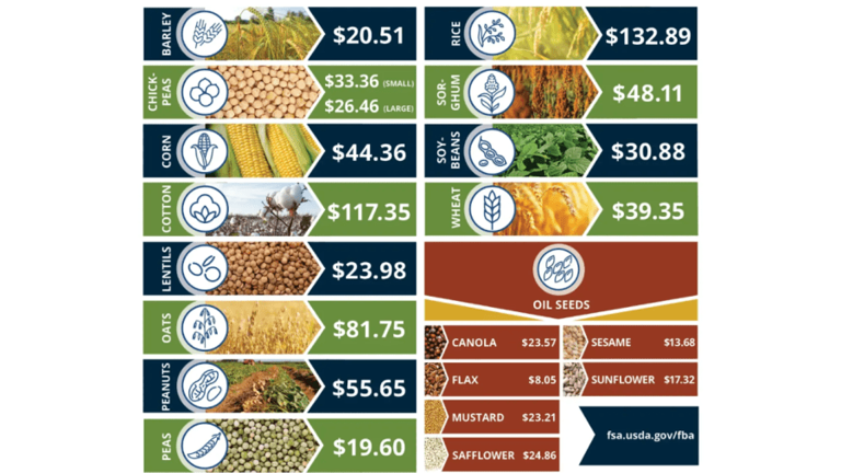 USDA announces Farmer Bridge Assistance Program commodity per-acre ...