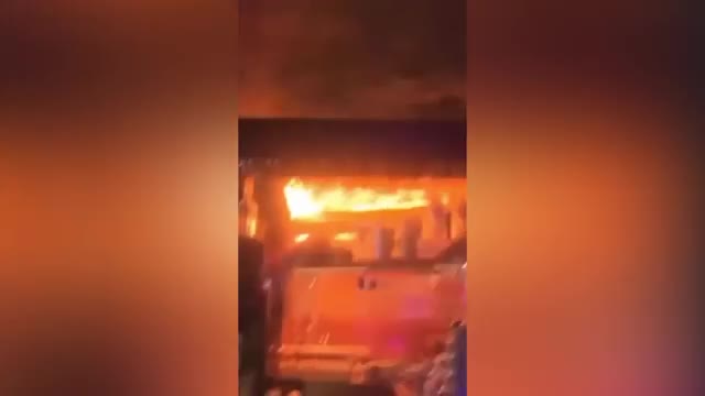 Footage appears to show moment fire breaks out at Le Constellation bar