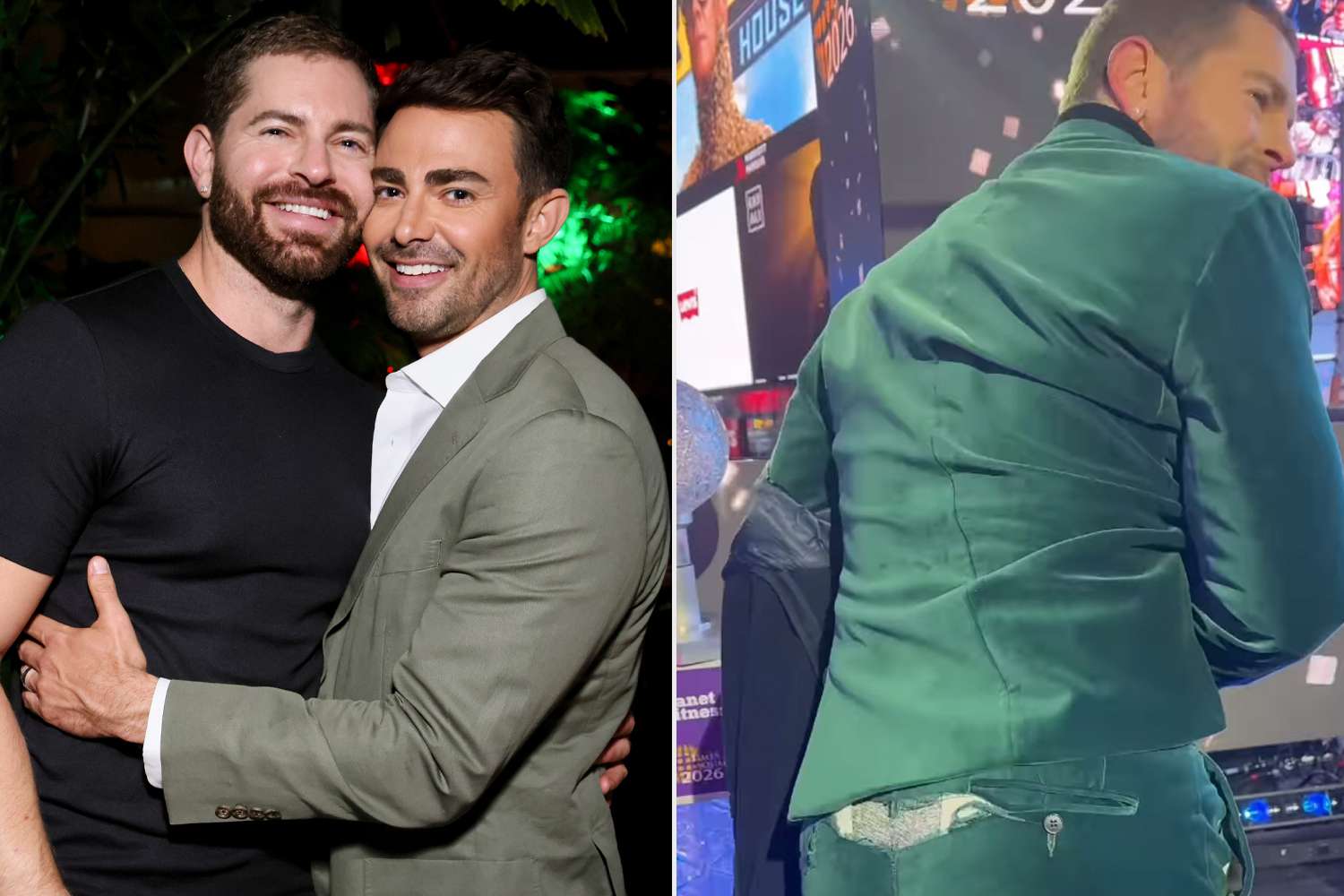 Jonathan Bennett’s husband Jaymes Vaughan rips his pants during live ...
