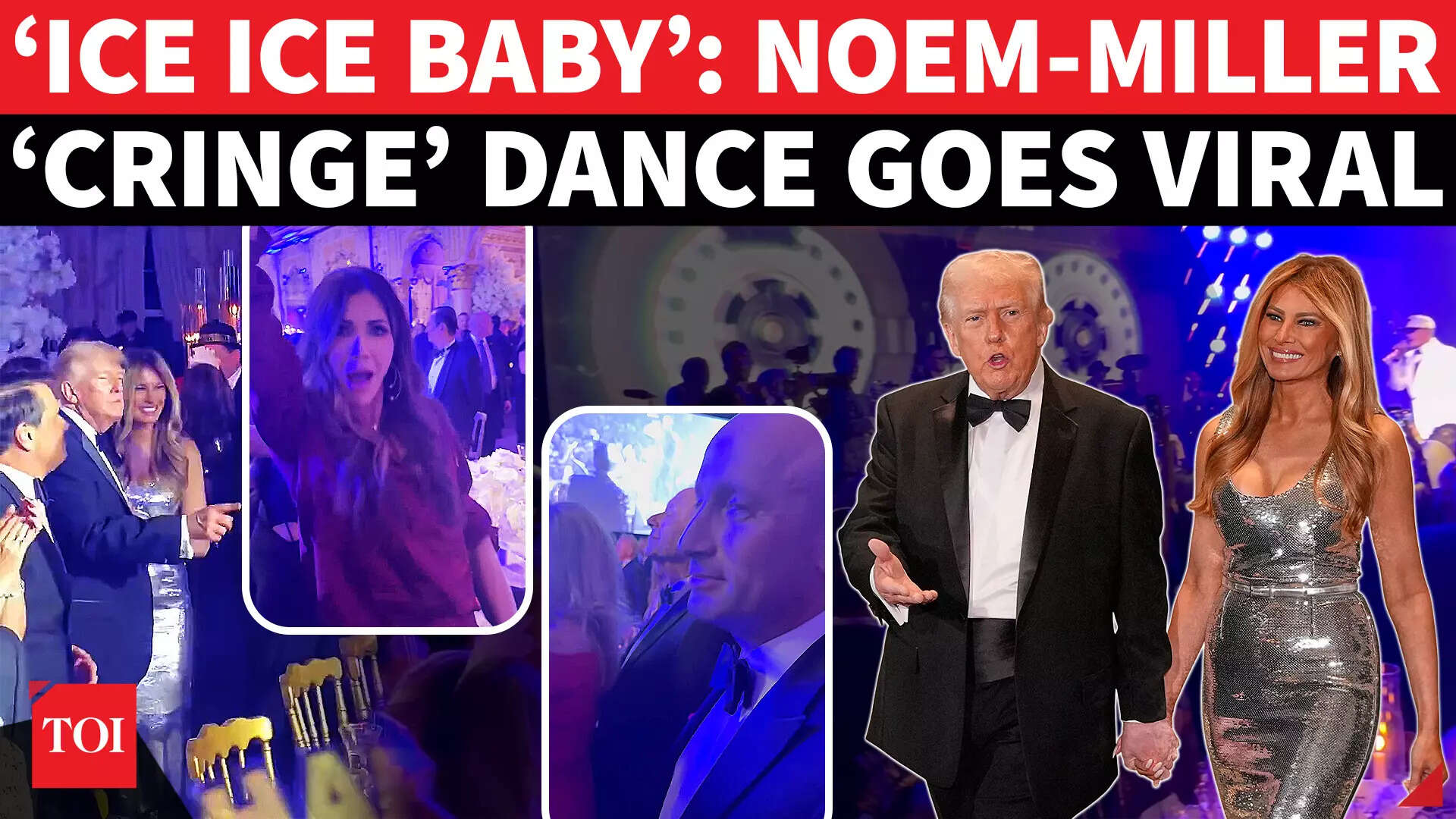 Peak irony: Kristi Noem, Stephen Miller shake a leg to Ice Ice Baby at ...