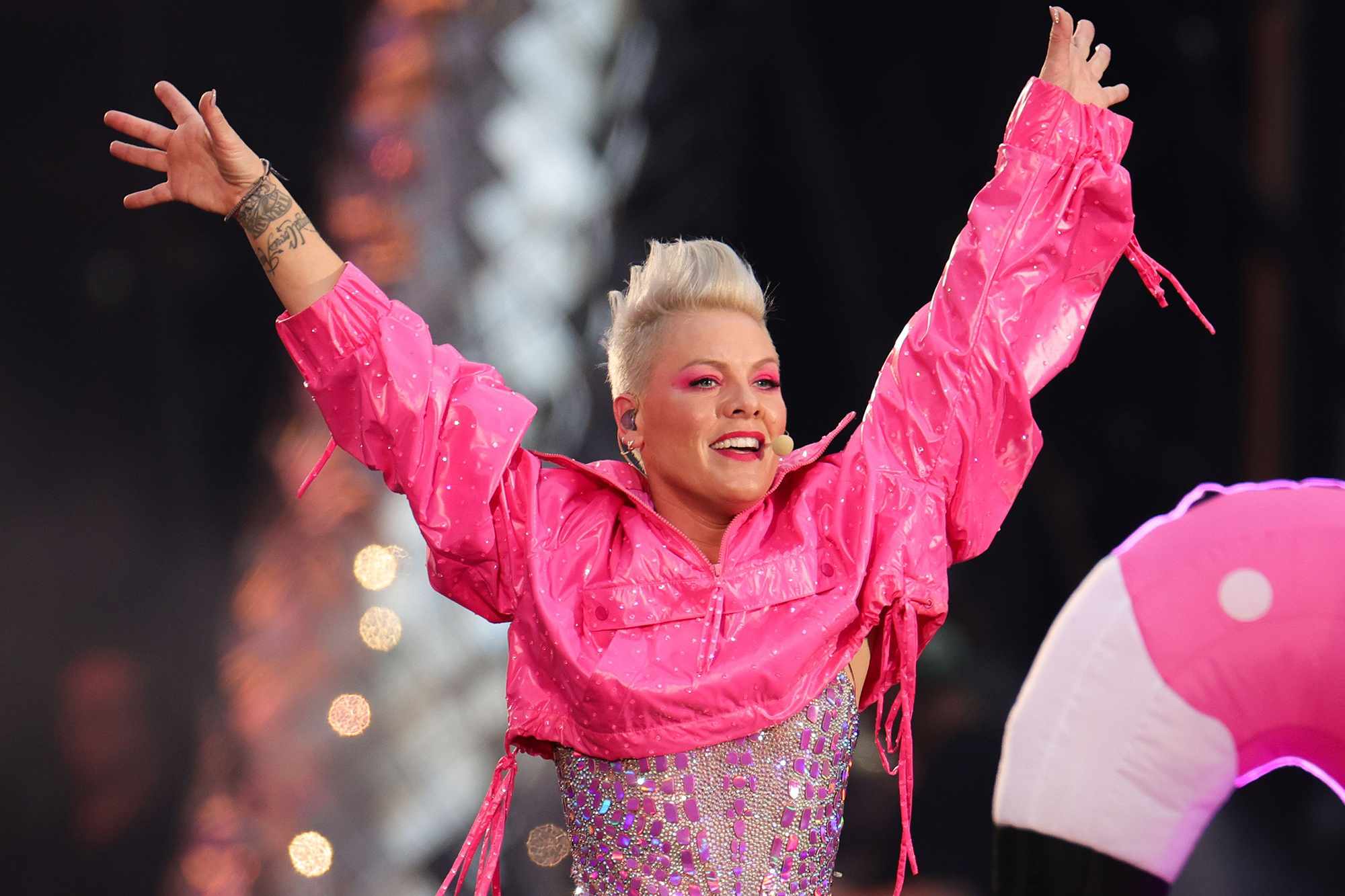 Pink reveals recent neck surgery: 'Rock 'n' roll is a contact sport'