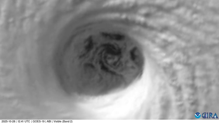 Satellites spy vortices swirling in the eye of Hurricane Melissa