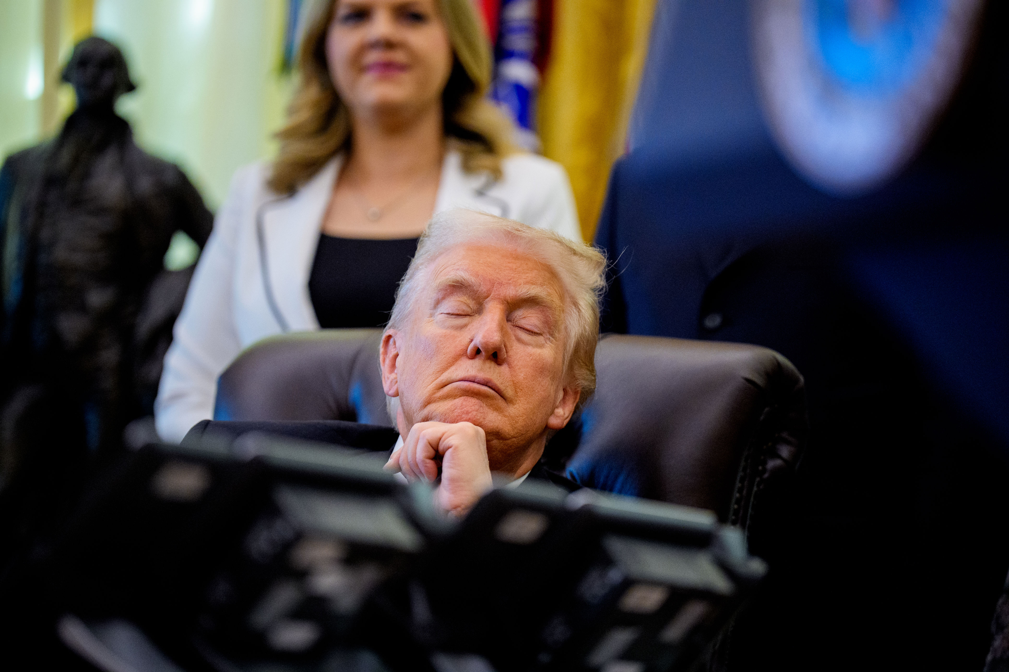 Donald Trump responds to claims he fell asleep at White House events