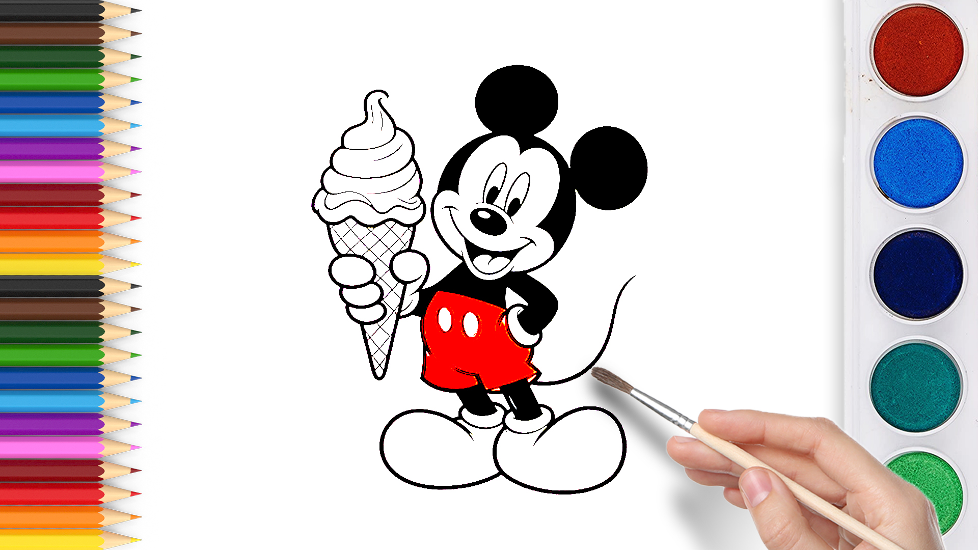 Mickey Mouse omalovánky pro děti