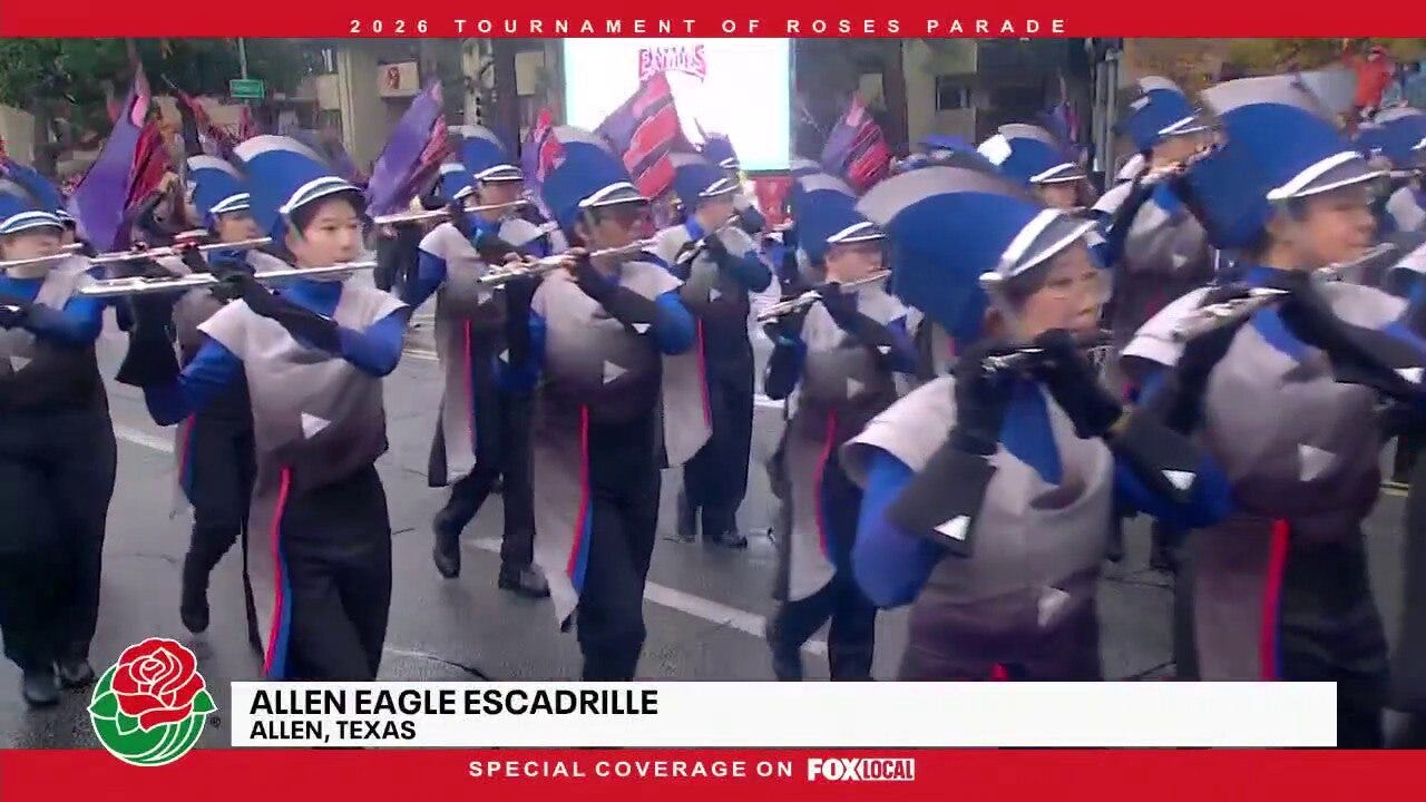 Allen band performs at 2026 Tournament of Roses Parade