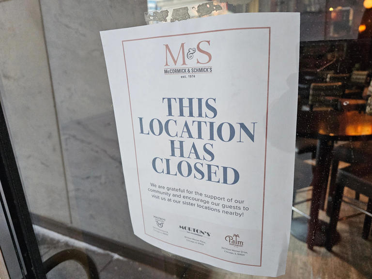 Steakhouse down: McCormick & Schmick’s abruptly exits Chicago's Loop