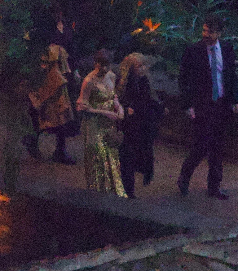 Bride-to-be Taylor Swift looks like a golden goddess as she rings in ...