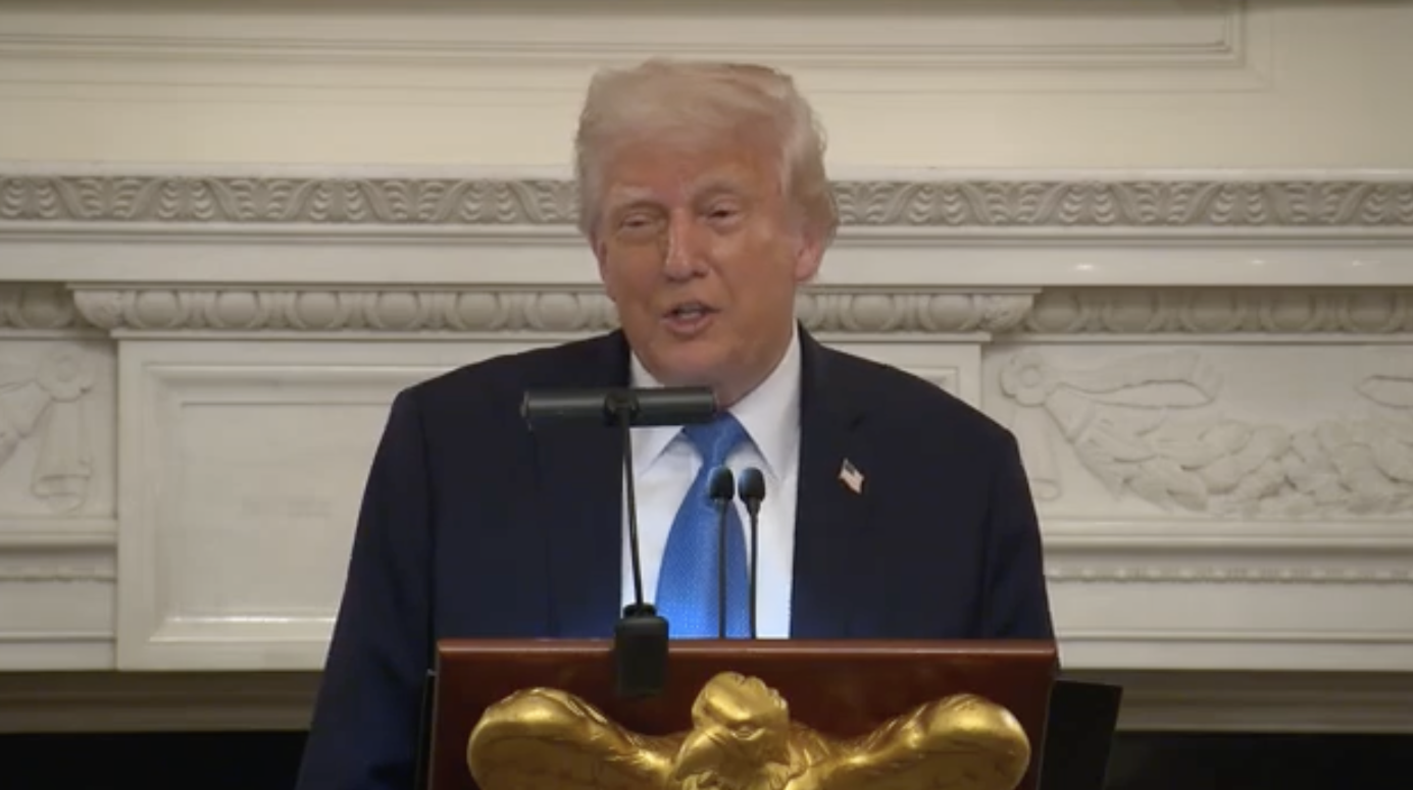 'The fake news, those people right there': Trump derails remarks at ...