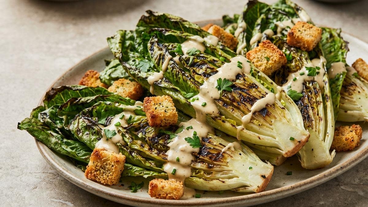 Grilled Caesar salad
